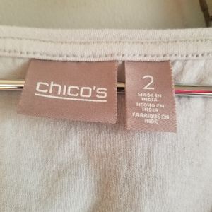 Chico's | Tops | Chicos Short Sleeve Sequin Top 2 Or L | Poshmark